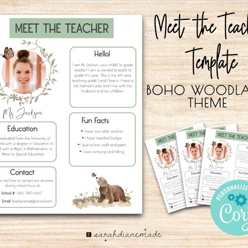 Calendar Elementary Classroom Decor Bundle Boho Woodland - Etsy