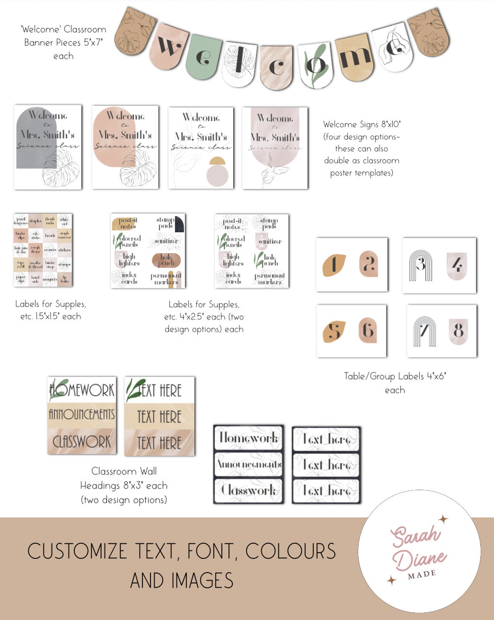 Middle & High School Classroom Decor Bundle Middle High - Etsy