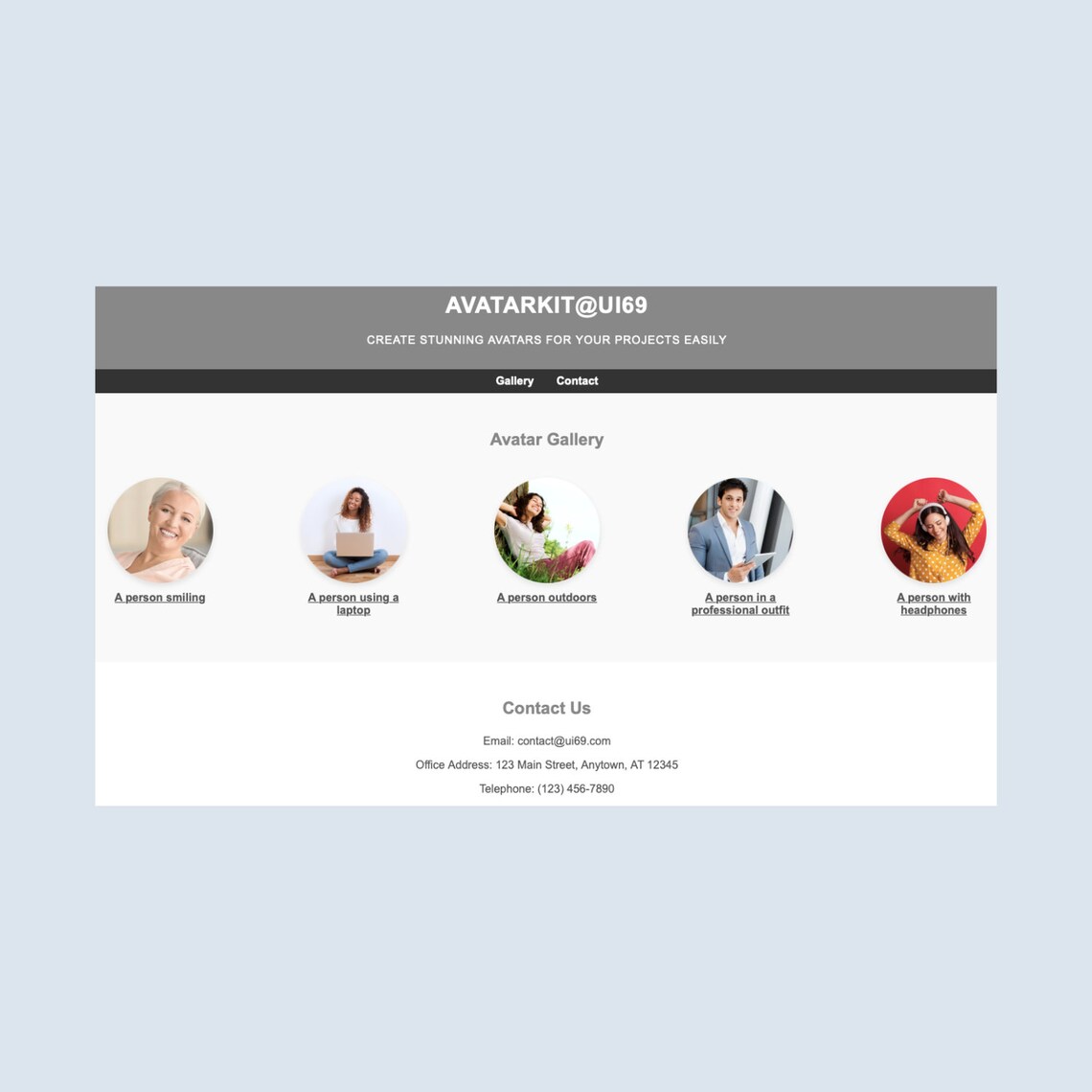 Customizable Avatar UI Kit HTML/CSS Avatar Creator, Responsive Design ...