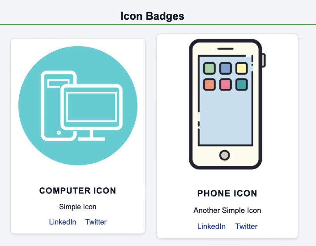 Customizable Badge UI Kit Minimalist HTML CSS Badge Maker Responsive ...