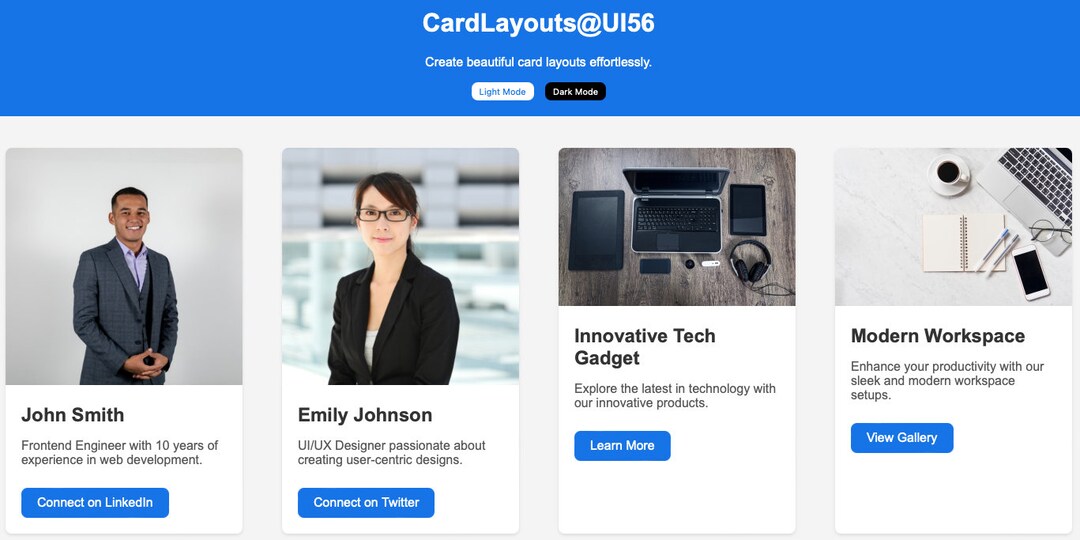 Customizable Card Layouts UI Kit Modern HTML & CSS Design Responsive - Etsy