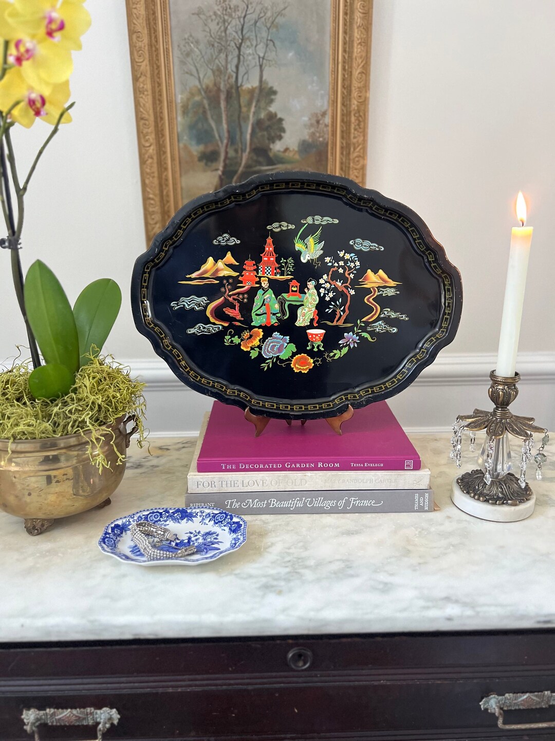 Baret Ware - Made in England - Mandarin Garden - Chinoiserie Pattern ...