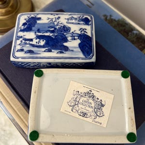 Porcelain Box - the Canton Collection by Two’s Company - Blue and White ...