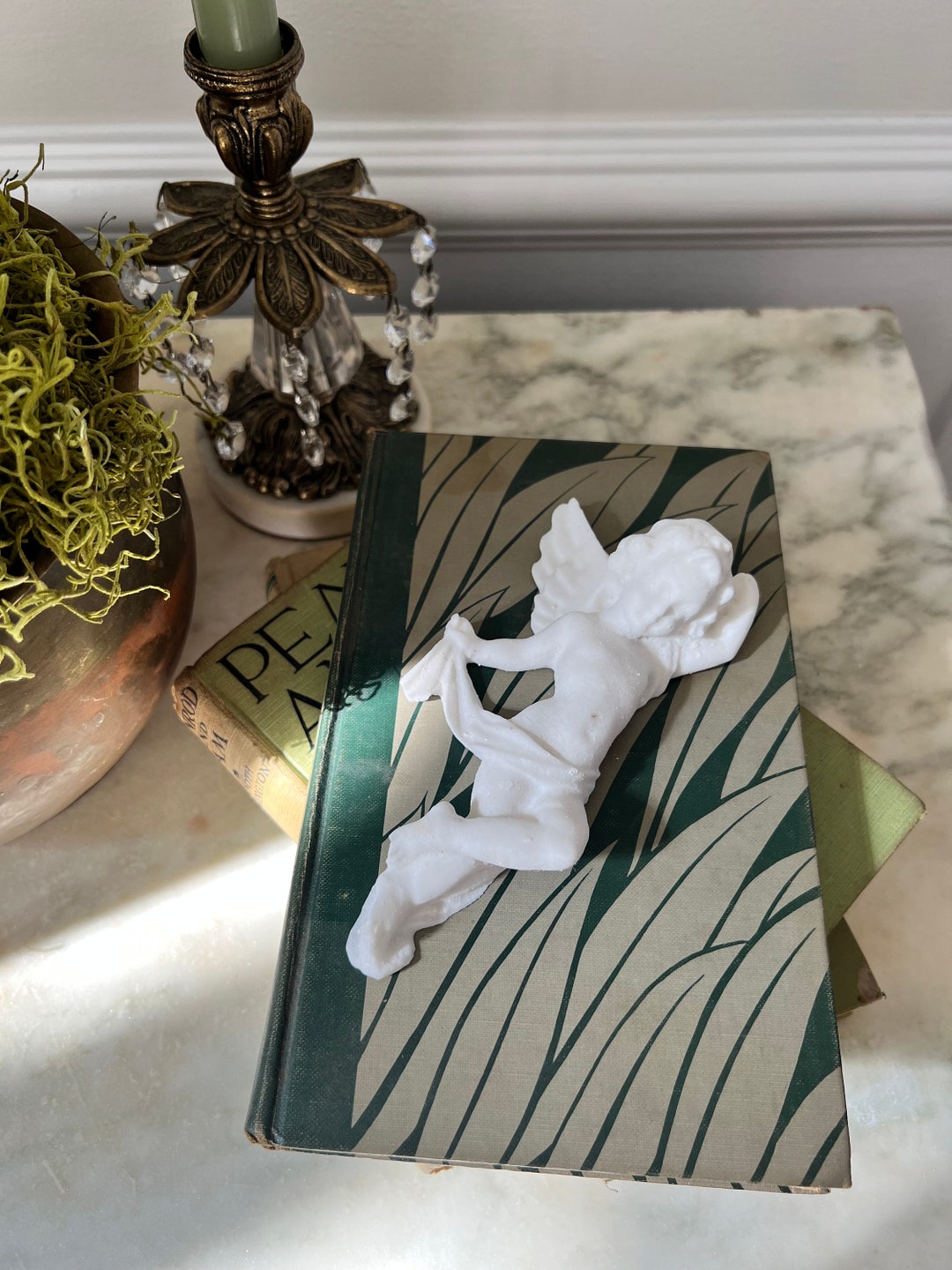 Italian White Alabaster Cherub - Made in Italy - Vintage Angel ...