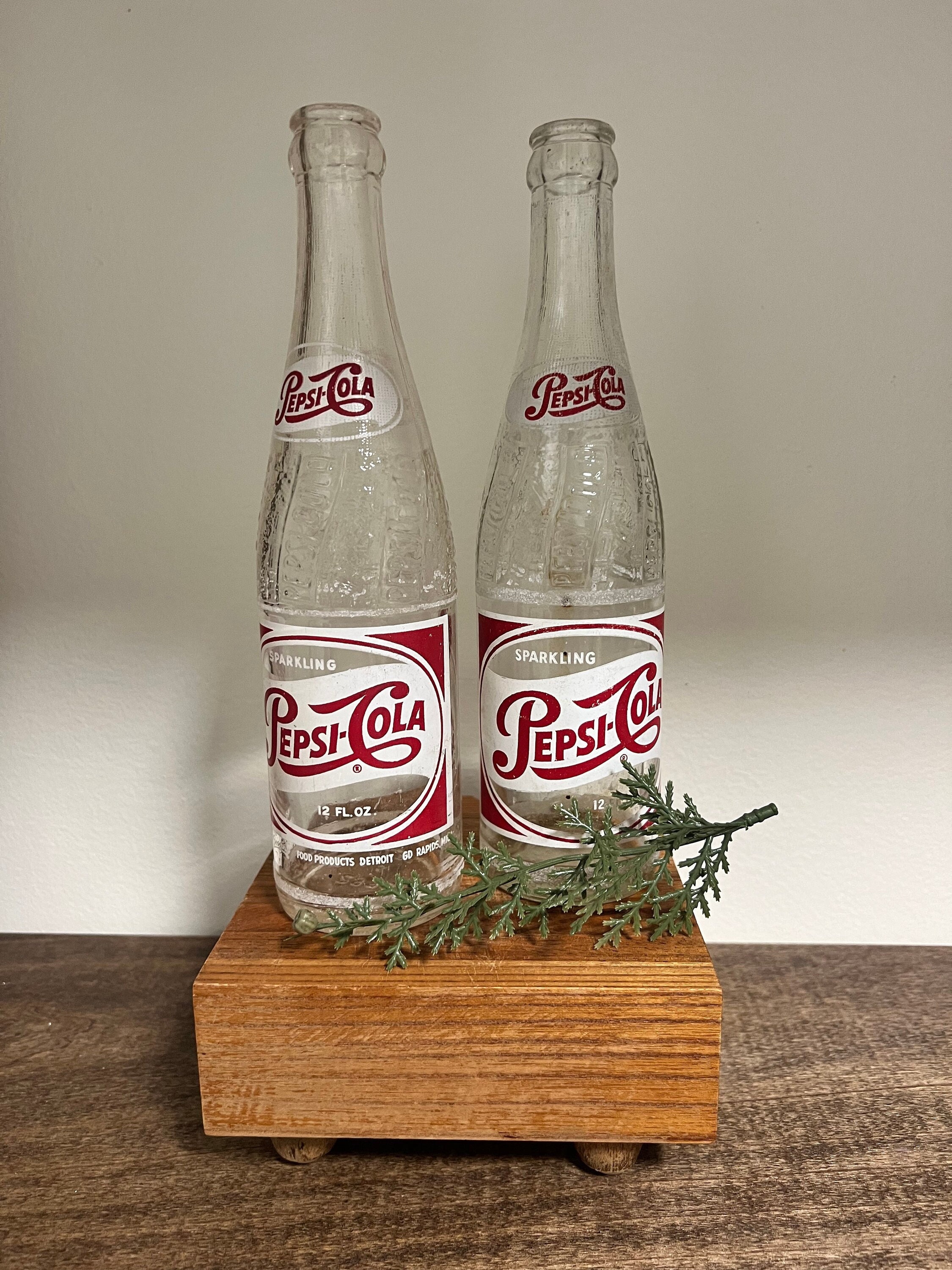 1950s Vintage Sparkling Pepsi-cola Two 12 Oz Bottles - Etsy