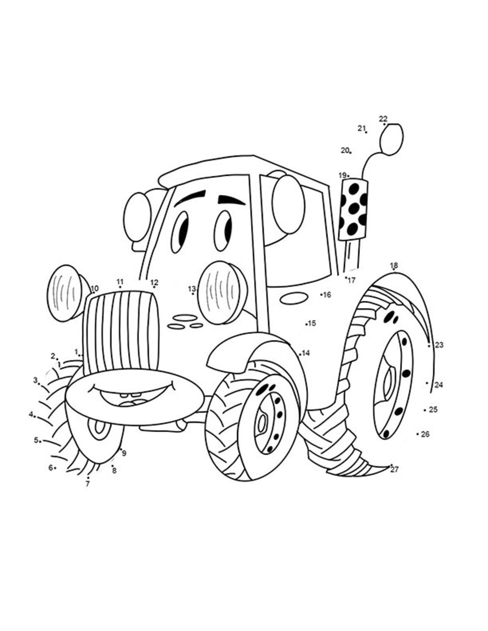 Construction vehicles dot to dot coloring pages digital print | Etsy