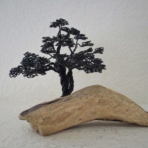 Black Wire Tree on Driftwood - Etsy