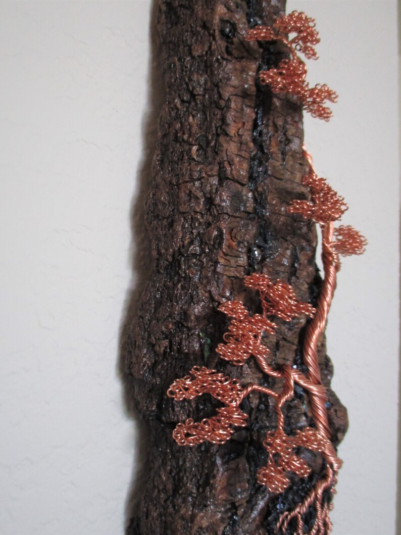 Copper Tree on Bark - Etsy