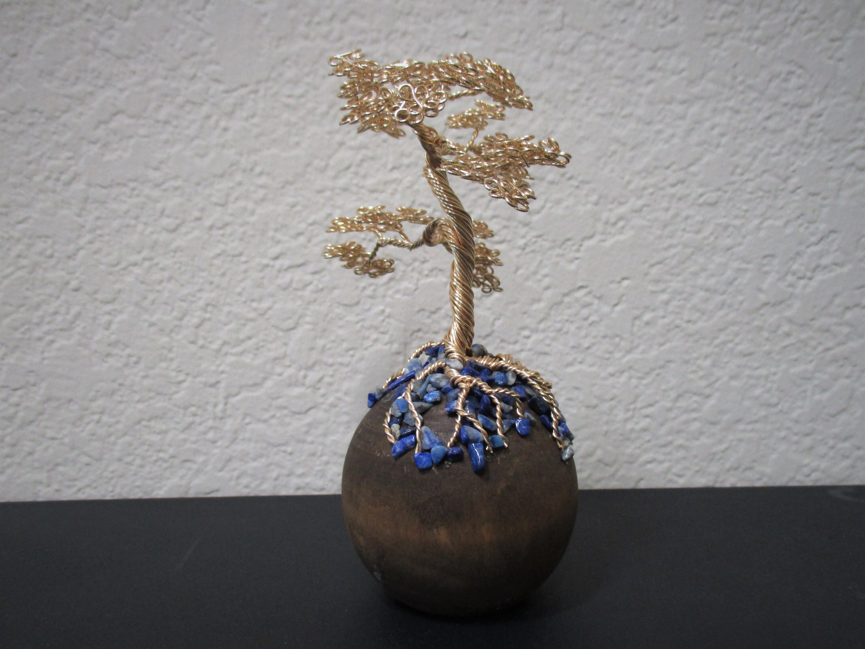 Golden Tree Rooted on Wooden Ball - Etsy