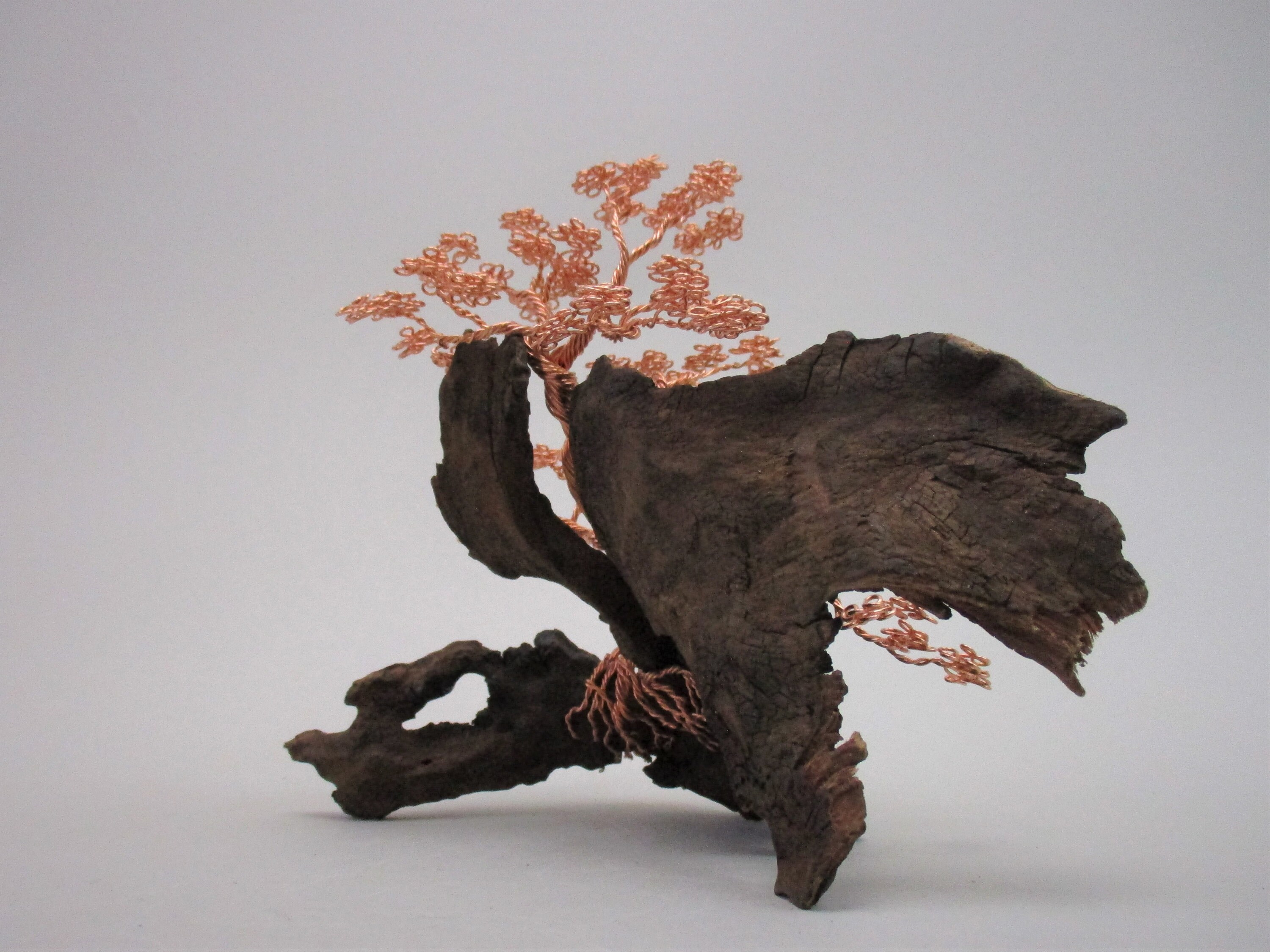Copper Tree on Unique Driftwood | Etsy