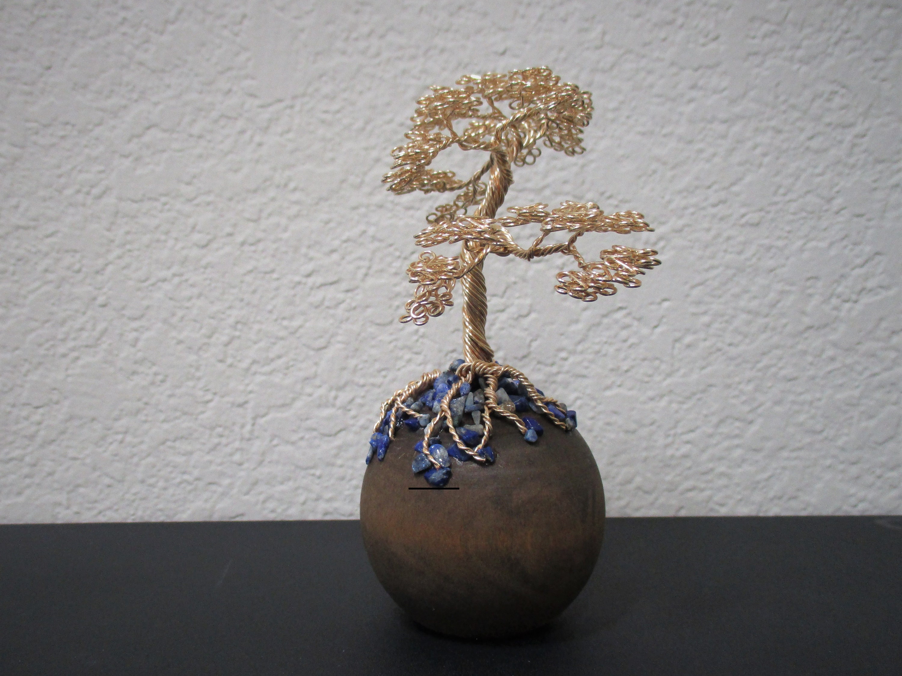 Golden Tree Rooted on Wooden Ball - Etsy