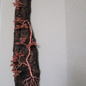 Copper Tree on Bark - Etsy