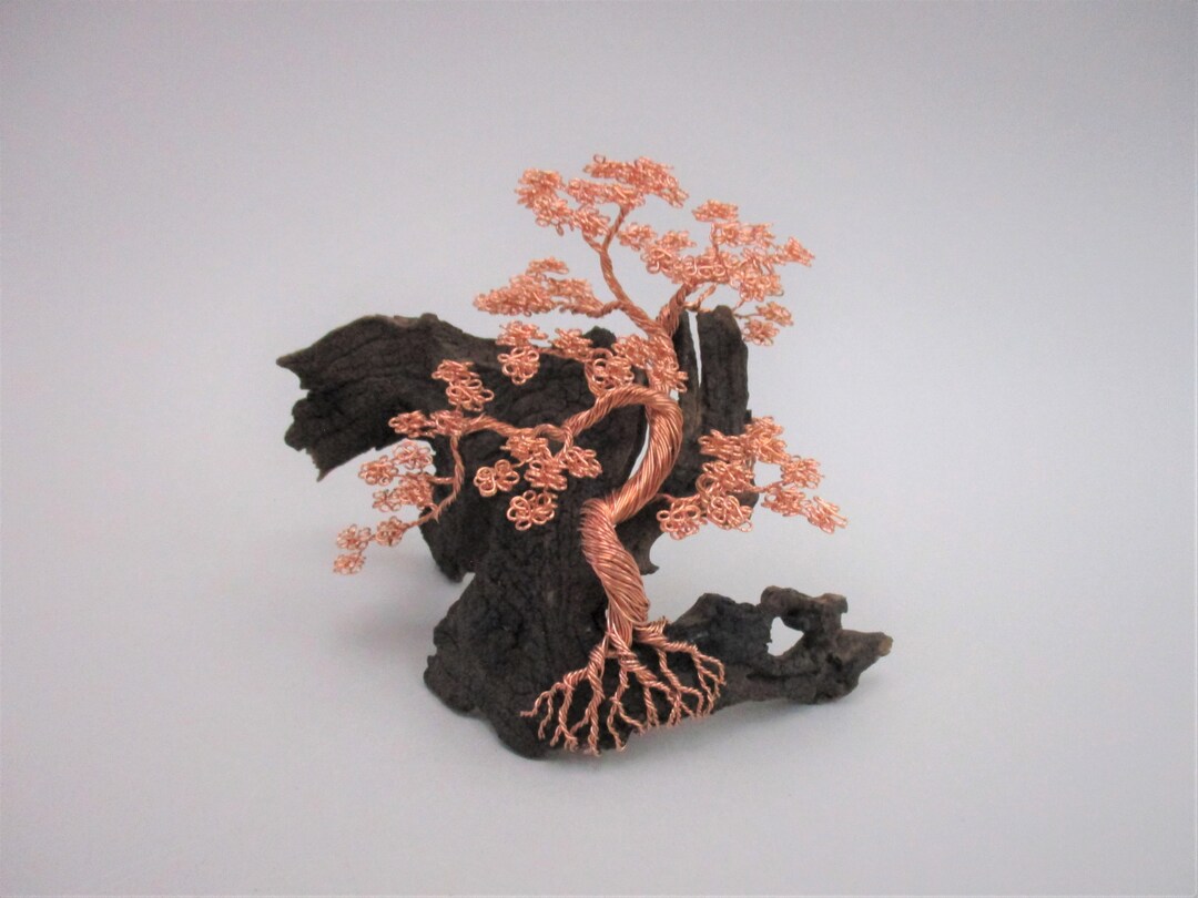 Copper Tree on Unique Driftwood - Etsy