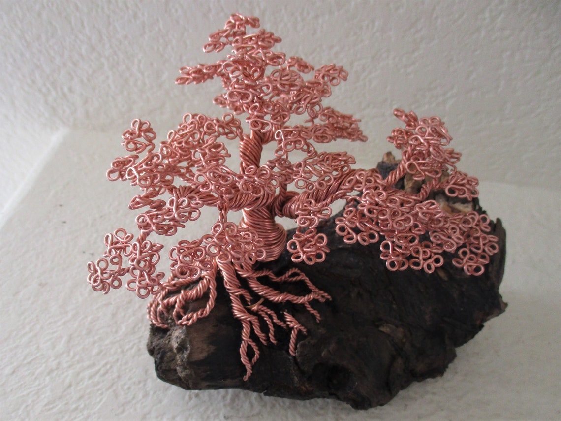 Aluminum Wire Tree on Driftwood - Etsy New Zealand