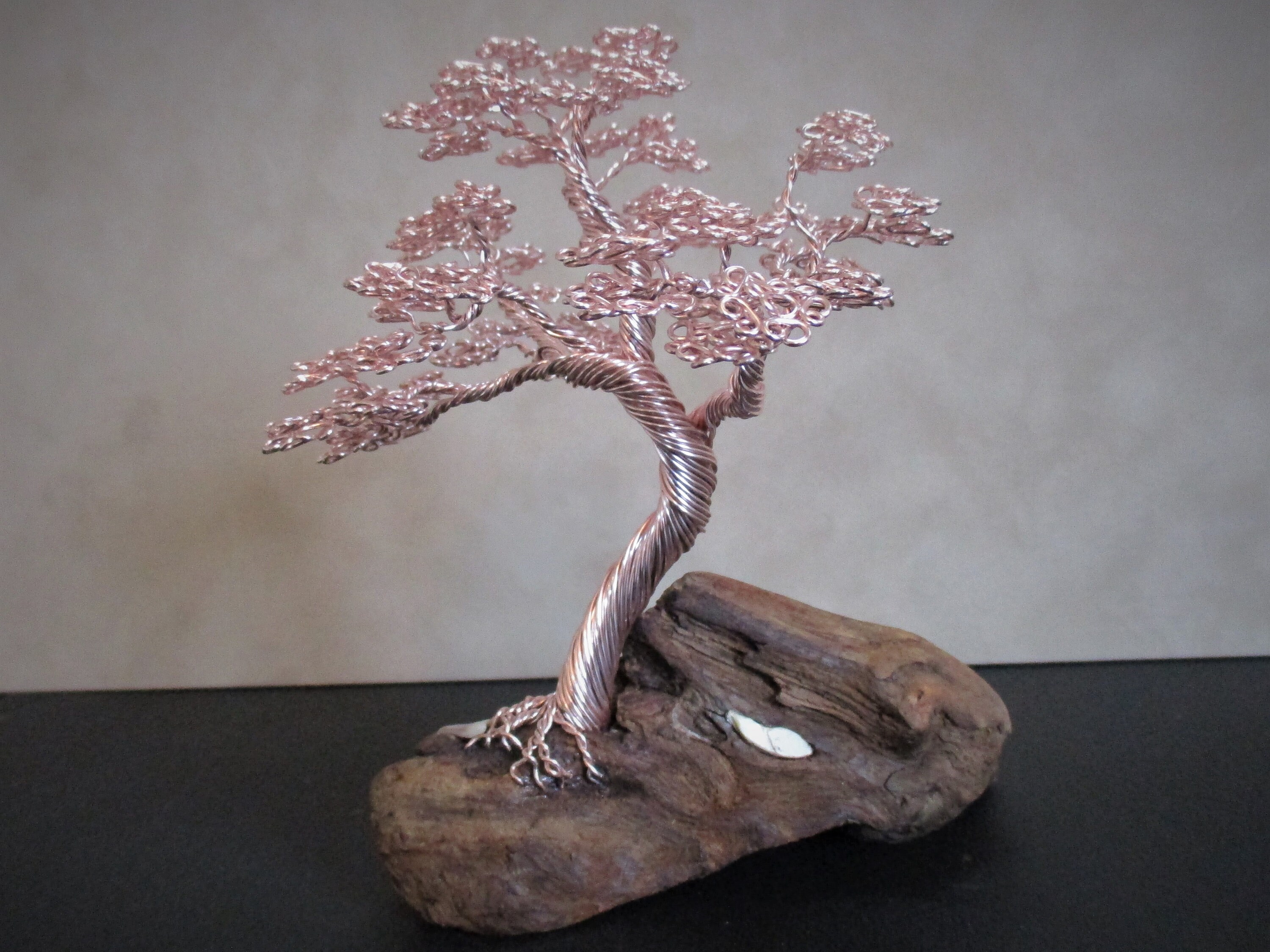Pink Wire Tree Mounted on Driftwood - Etsy