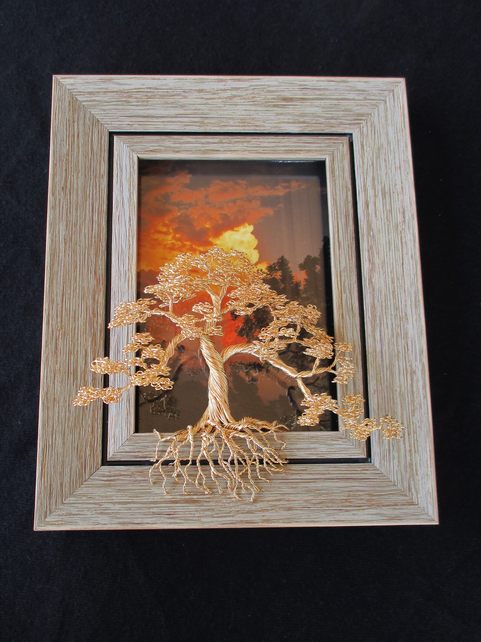 Gold Tree With Sunset Photo - Etsy