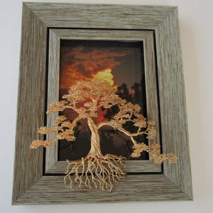Gold Tree With Sunset Photo - Etsy
