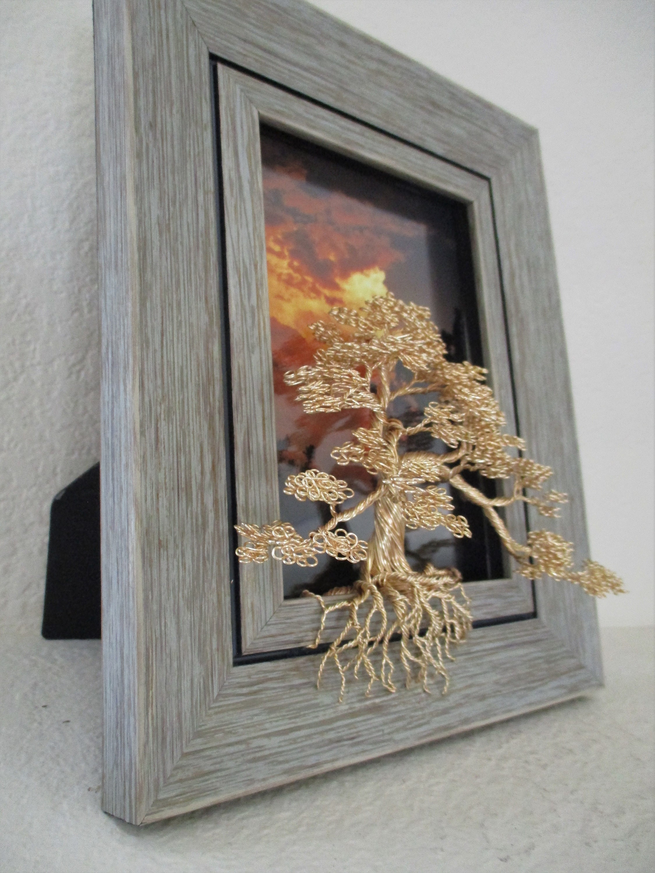 Gold Tree With Sunset Photo - Etsy