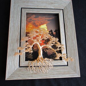 Gold Tree With Sunset Photo - Etsy