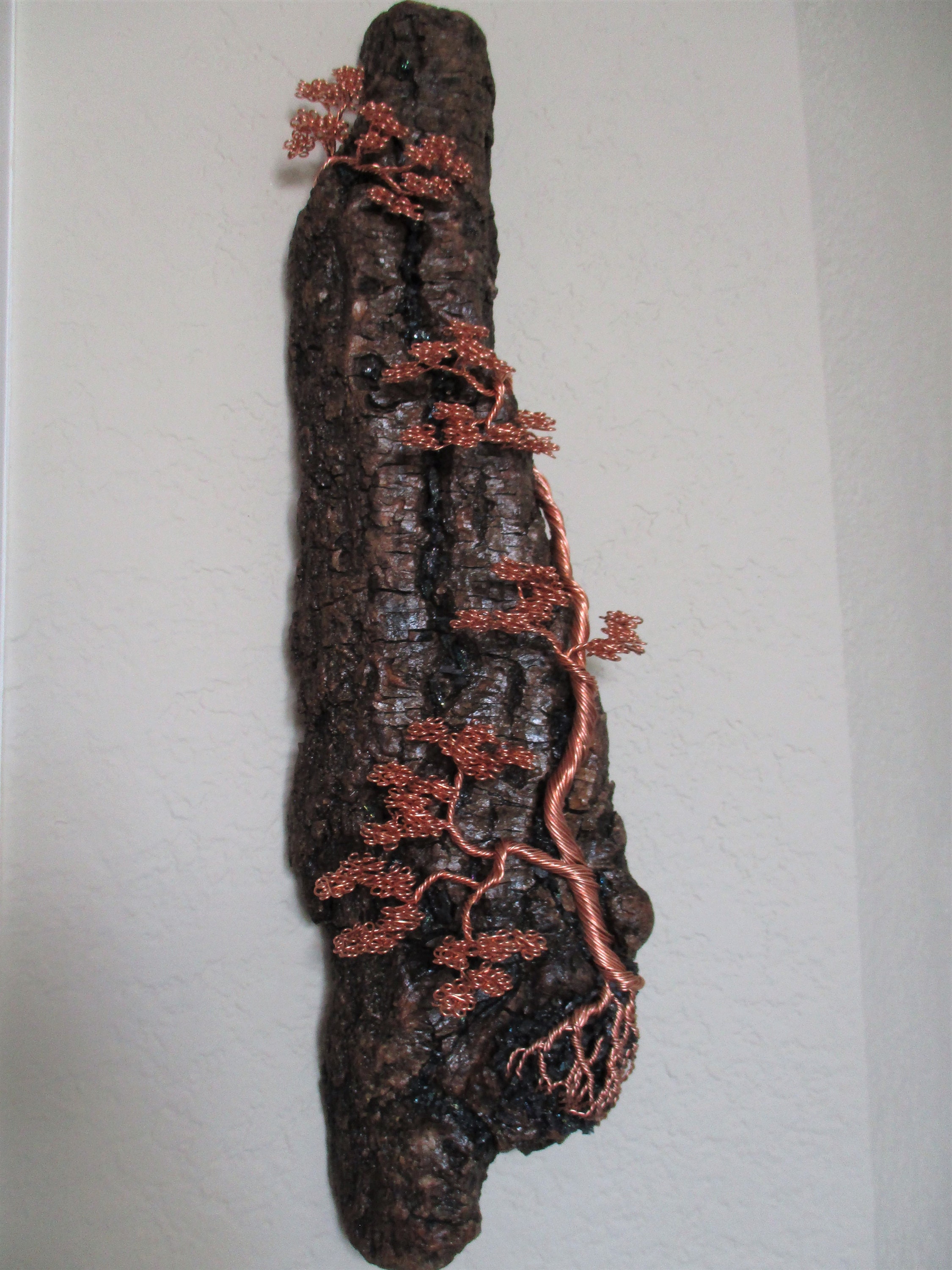 Copper Tree on Bark - Etsy