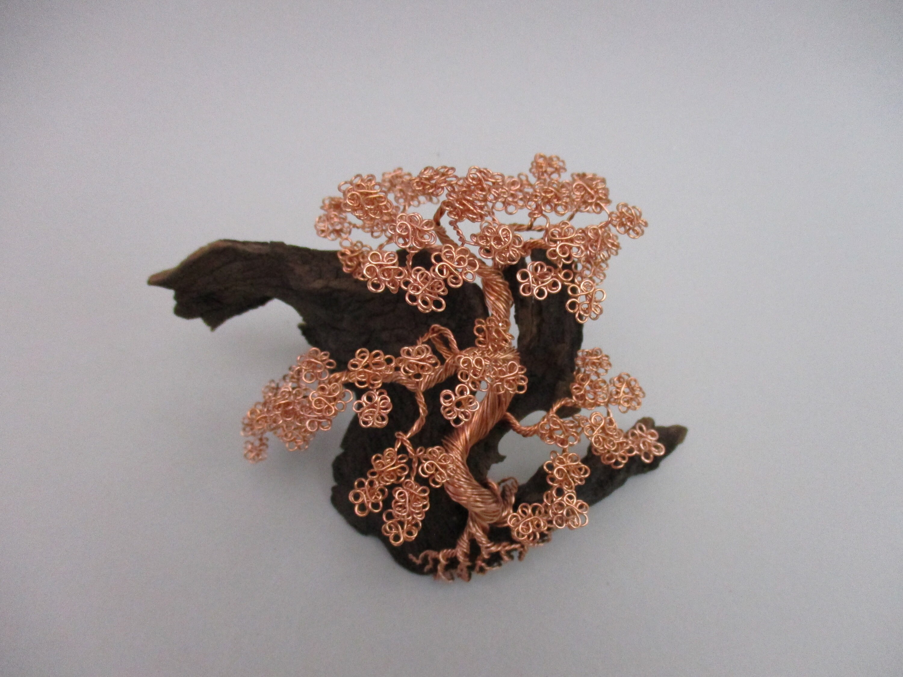 Copper Tree on Unique Driftwood | Etsy