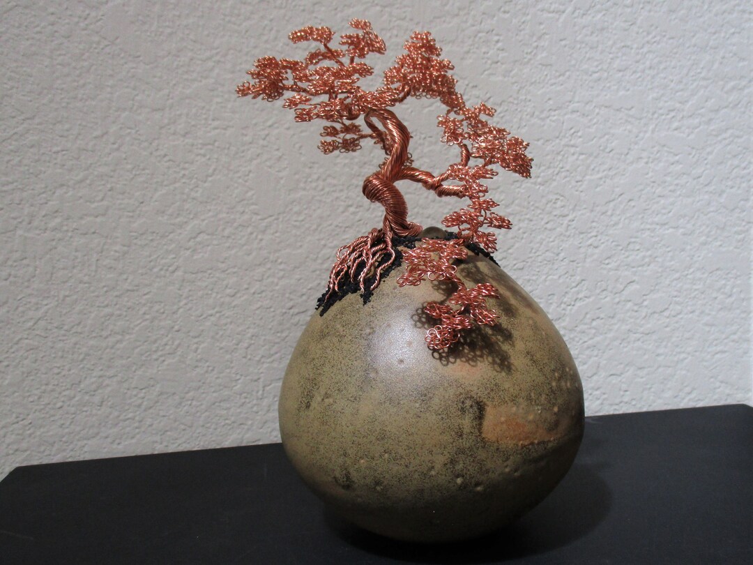 Beautiful Copper Tree on Clay Pot - Etsy