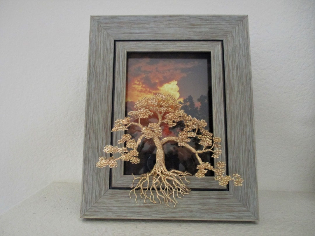 Gold Tree With Sunset Photo - Etsy