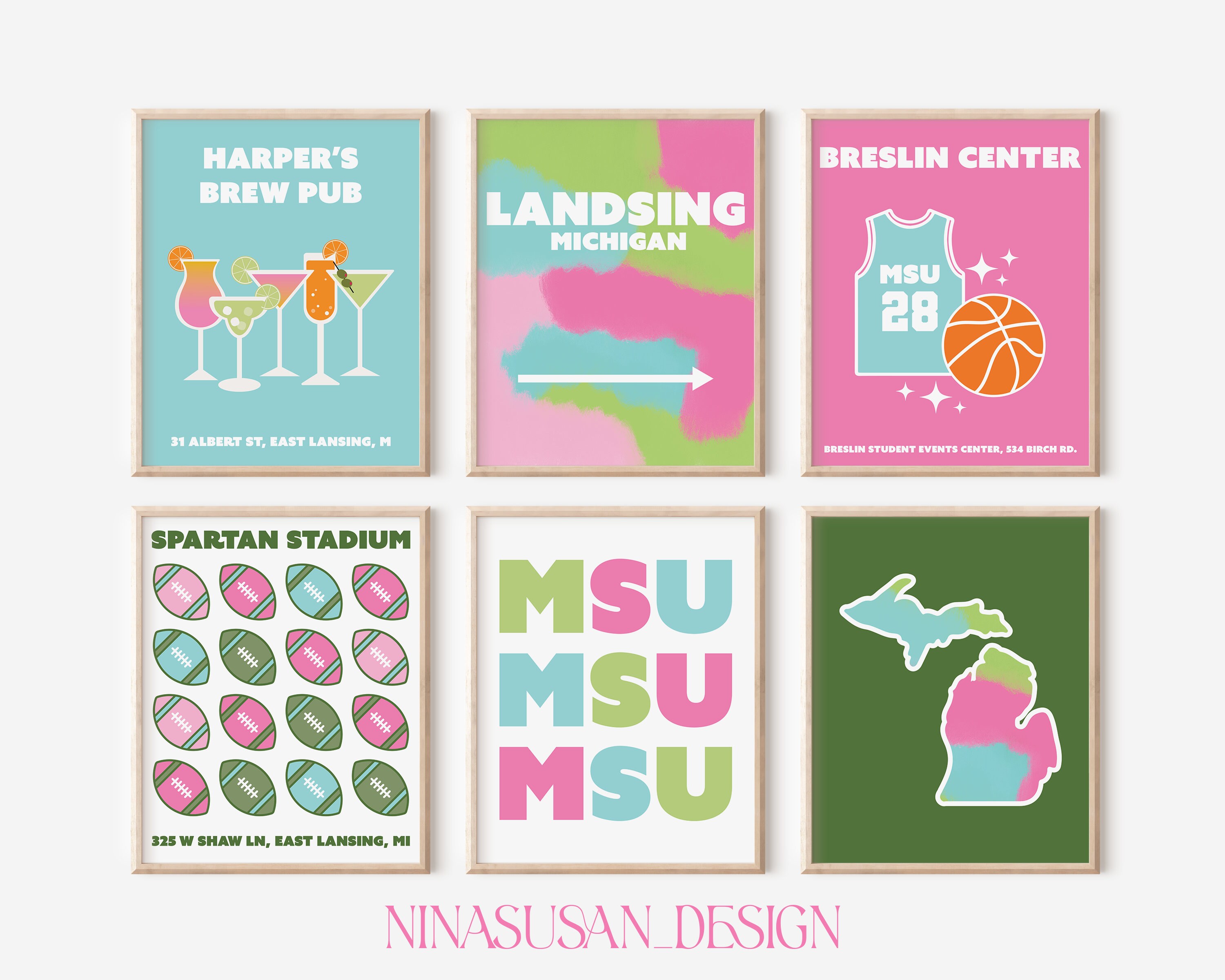 Michigan State University Digital Prints - Etsy