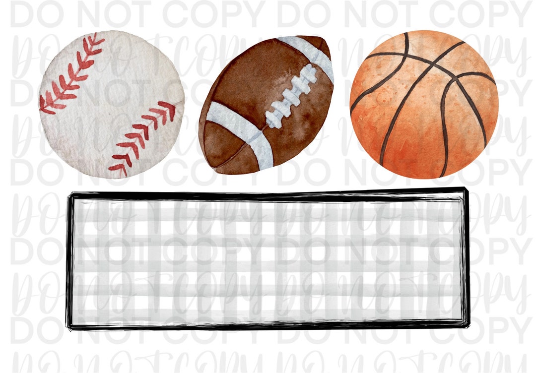 Sports PNG, Boys PNG, Baseball, Football, Basketball - Etsy