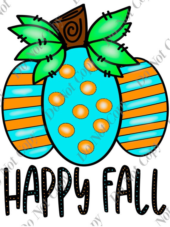 Happy Fall PNG Fall PNG Fall Pumpkin PNG - Etsy