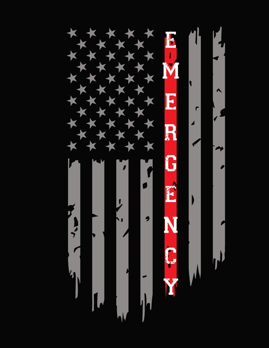 USA Distressed Flag Fire Dept Red PNG Emergency First Responder Vinyl ...