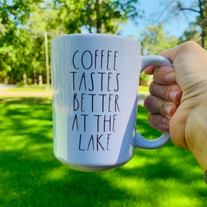 Lake Life Beach Life Summer Fun Coffee Mug Mugs in Rae Dunn Font Gift ...