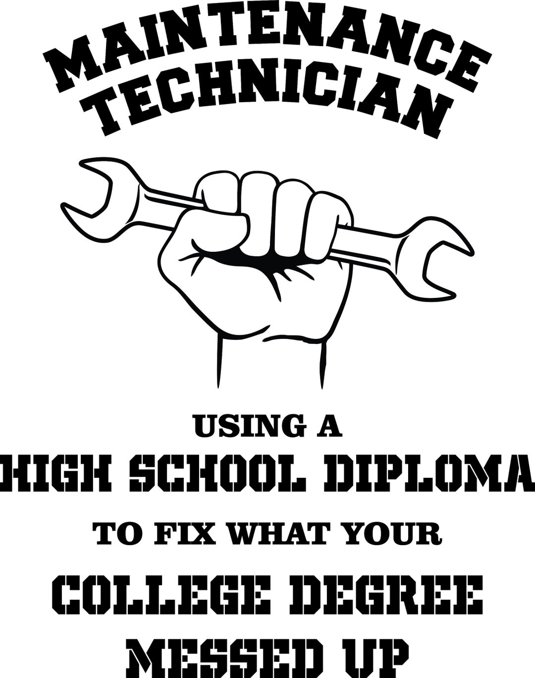 Maintenance Tech Shirt Design - Etsy