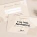 Printable Appointment Card Design Canva, Appointment Reminder Template ...