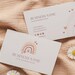 Boho Rainbow Business Card Template, Printable Business Card Design ...
