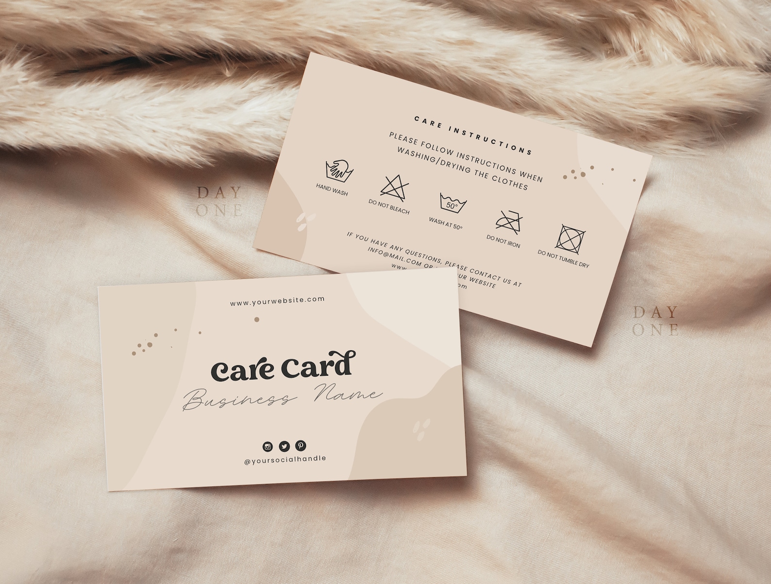 Editable Care Instructions Printable Instruction Card for - Etsy