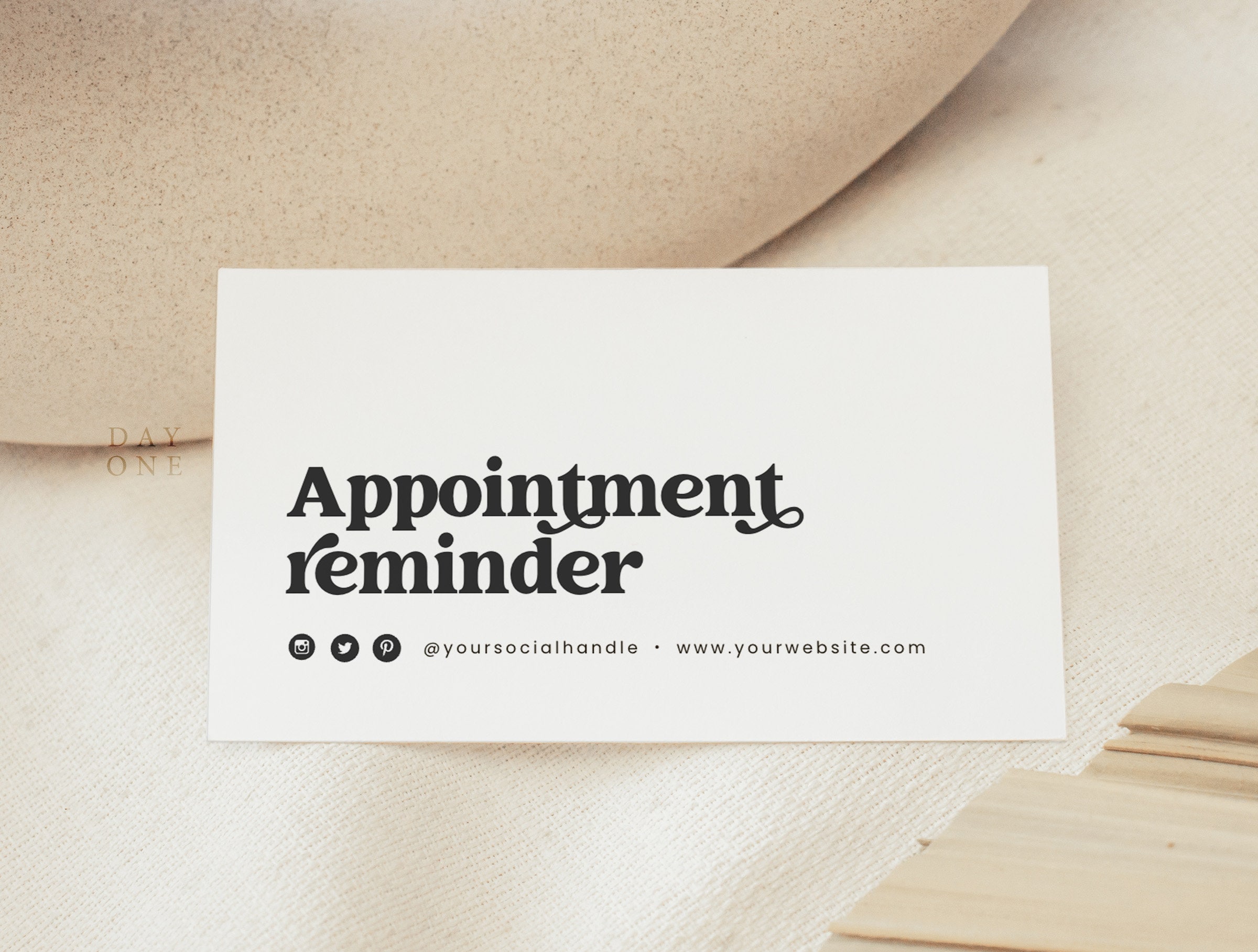 Appointment Reminder Template Canva, Printable Appointment Card Design ...