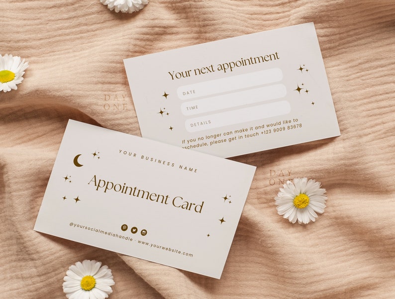Printable Booking Reminder Template Canva, Editable Appointment Card ...