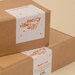 Editable Holiday Box Thank You Sticker, Custom Branded Christmas ...