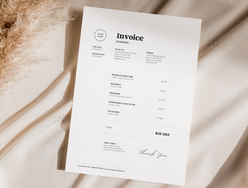 Editable Small Business Canva Template Bundle, Custom Invoice Template ...