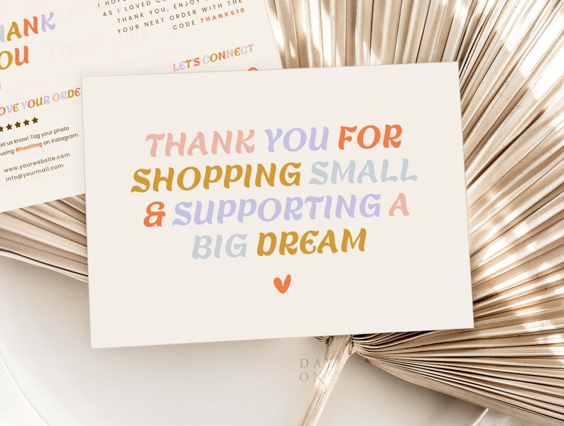 Editable Small Business Thank You Template, Printable Packaging Insert, Canva Template, Etsy ...