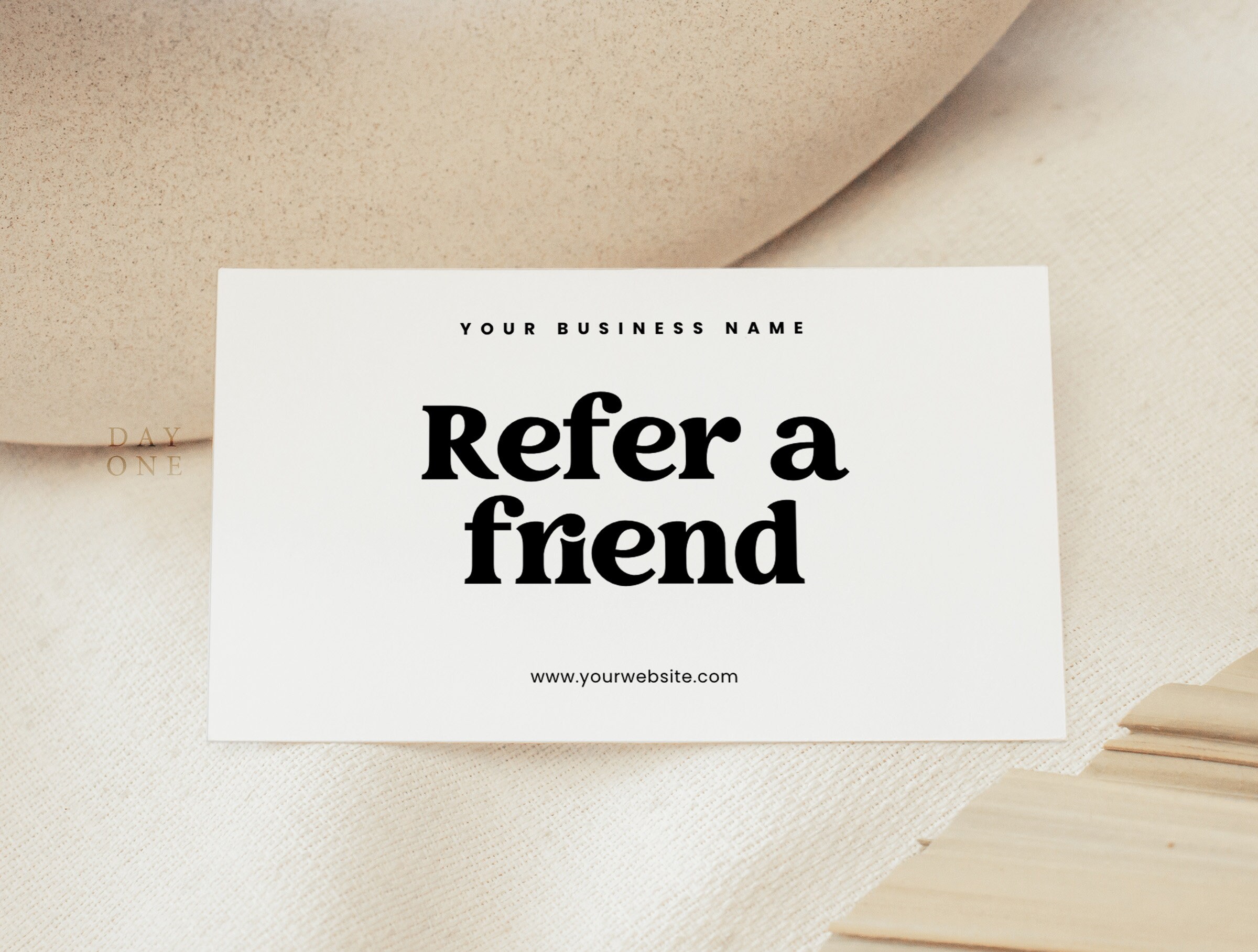 Retro Customer Loyalty Reward Card, Printable Referral Card Template ...