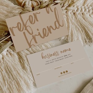Editable Customer Loyalty Reward Card, Printable Referral Card Template ...