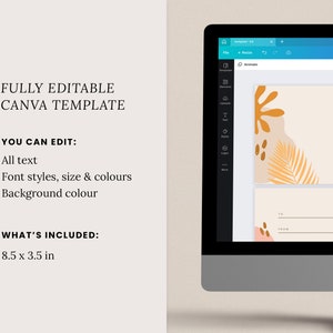 Boho Gift Card With Logo Template Canva, Editable Gift Voucher Design ...