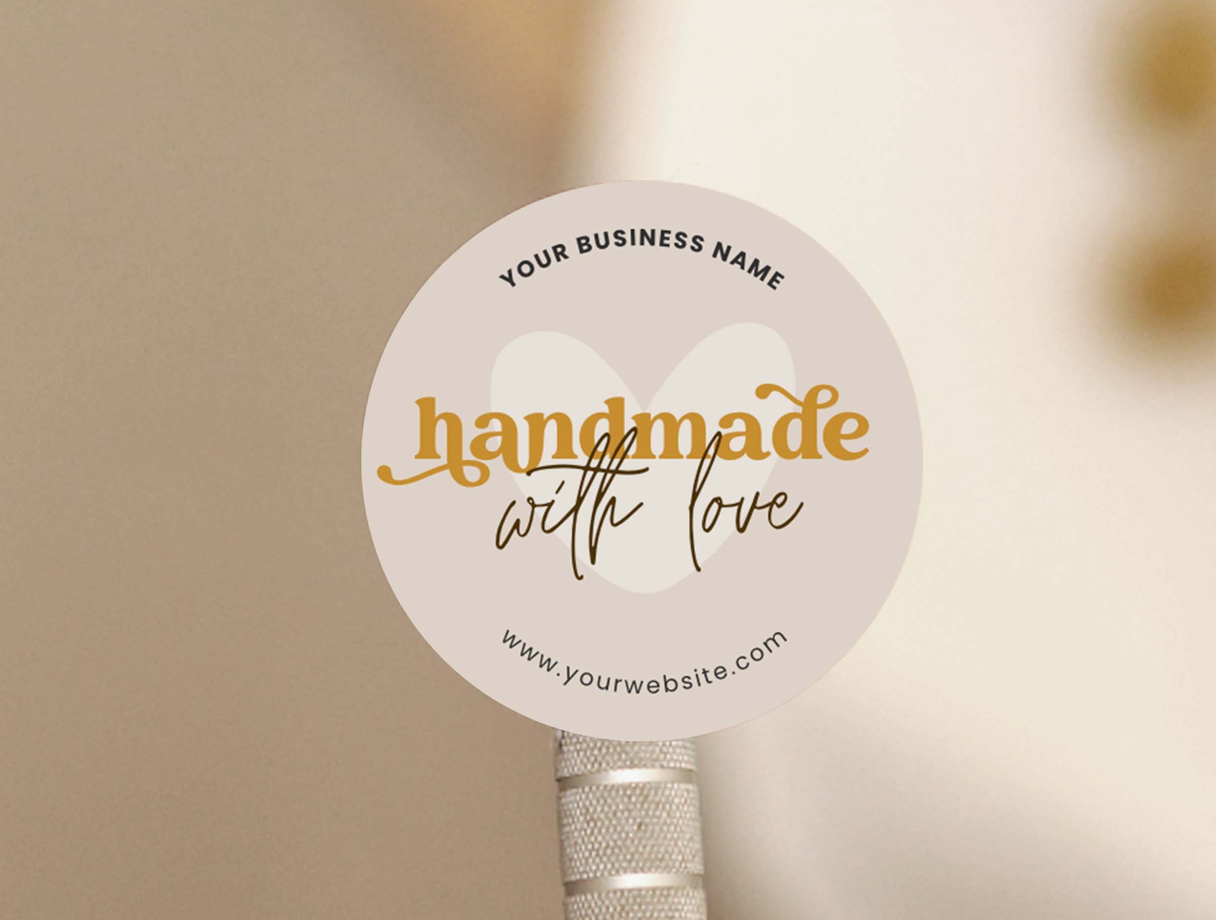 Printable Business Sticker Bundle for Canva, Editable Round Box Seal ...