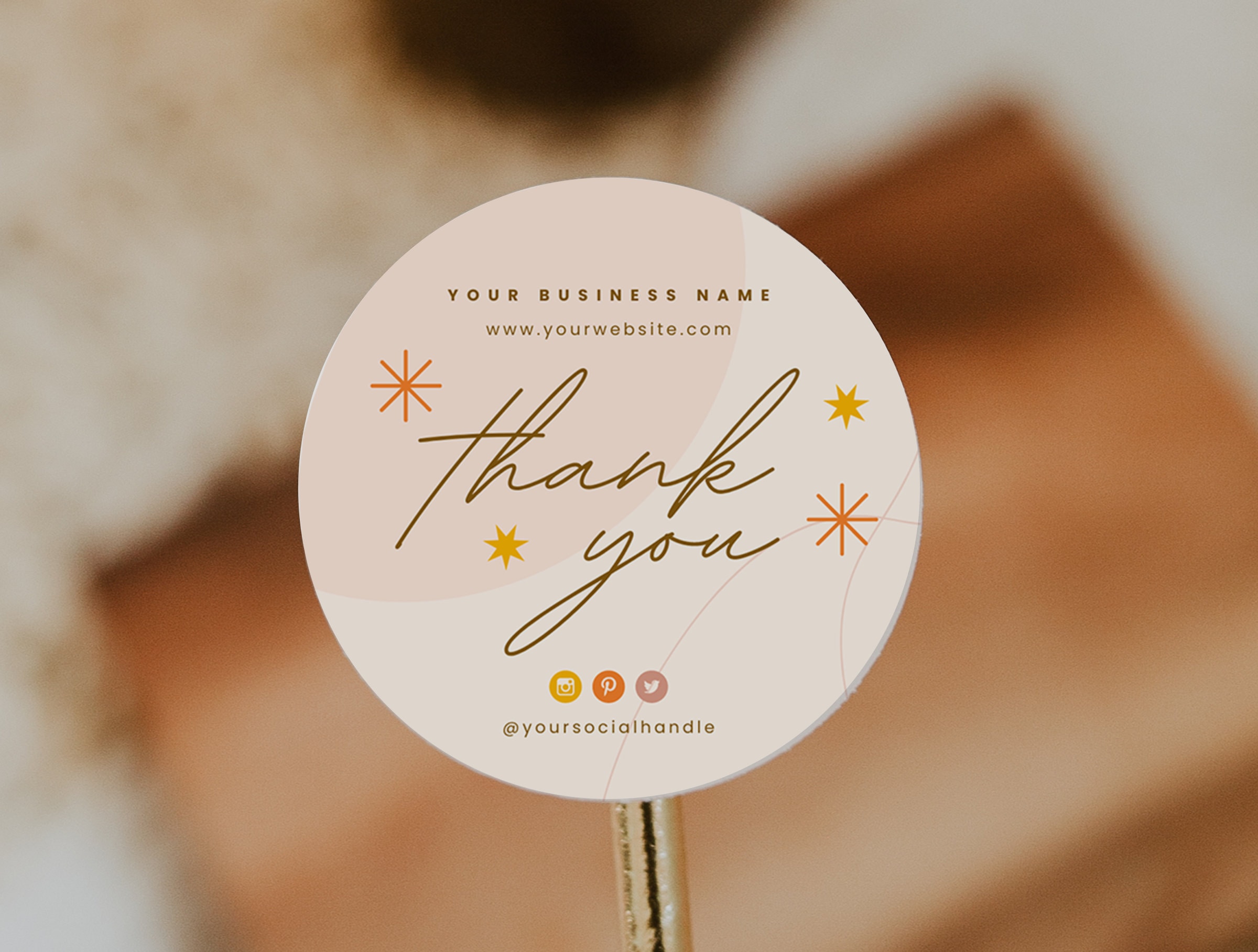 Printable Boho Aesthetic Stickers for Custom Packaging Canva - Etsy