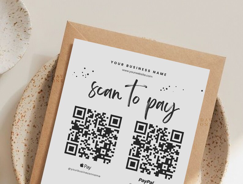 Editable Scan to Pay Payment Method Sign, Small Business Sign ...