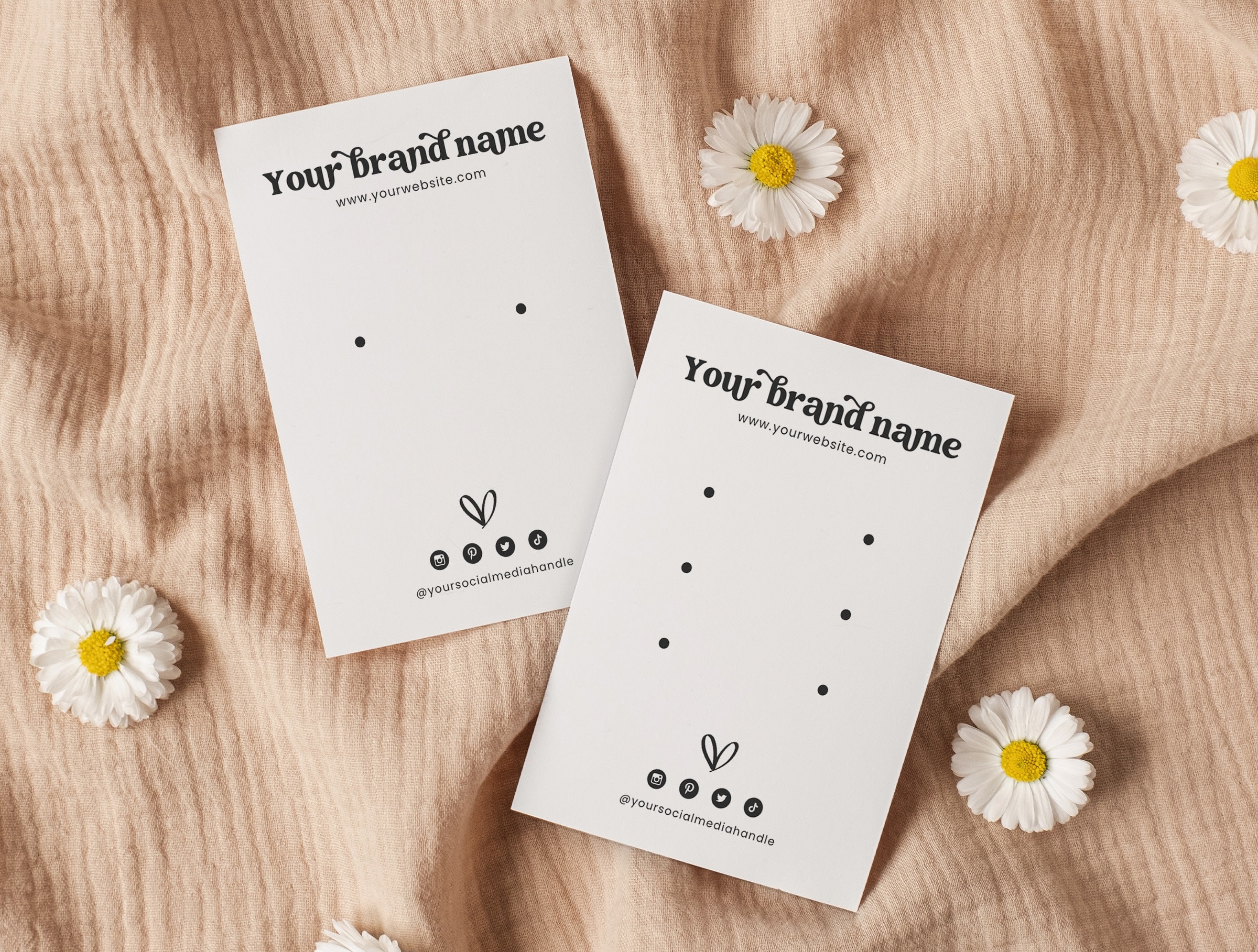 Editable Jewelry Display Card Template Printable Earrings - Etsy