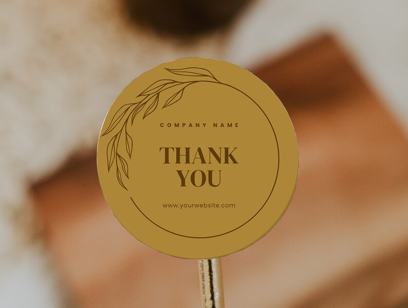 Editable Boho Aesthetic Labels for Canva, Printable Business Thank You ...