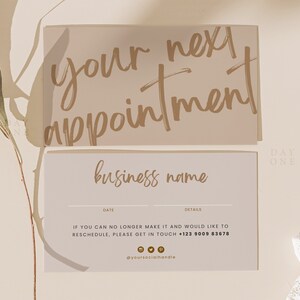 Printable Appointment Card Design, Appointment Reminder Template Canva ...